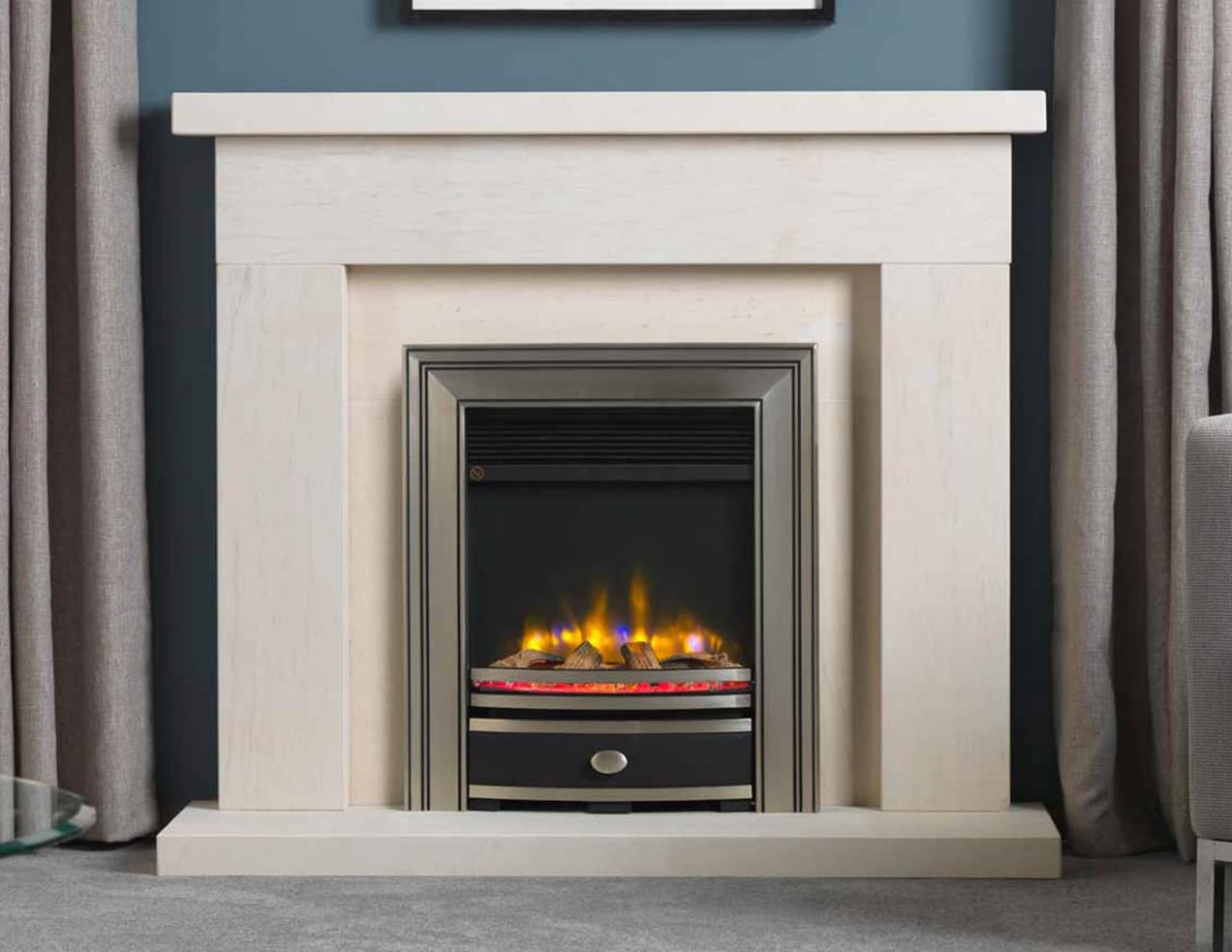 4D Ecoflame Square Cast | Fireplace Saver